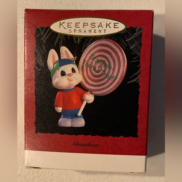Hallmark | Holiday | 995 Hallmark Grandson Bunny Ornament | Poshmark